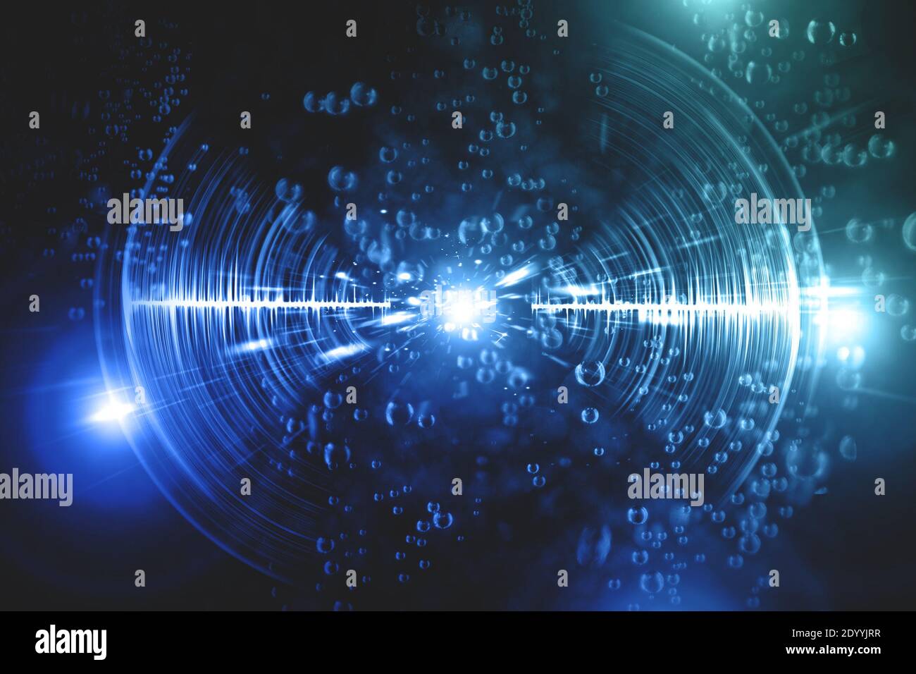 Visual neon soundwave concept 3D illustration abstract background Stock ...