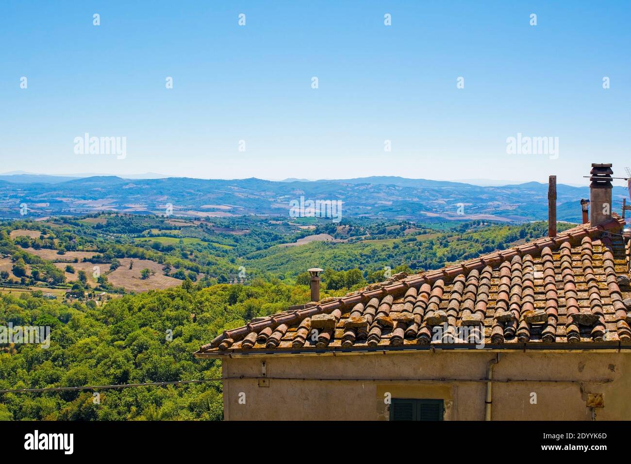 The late summer landscape near Scansano, Grosseto Province, Tuscany ...
