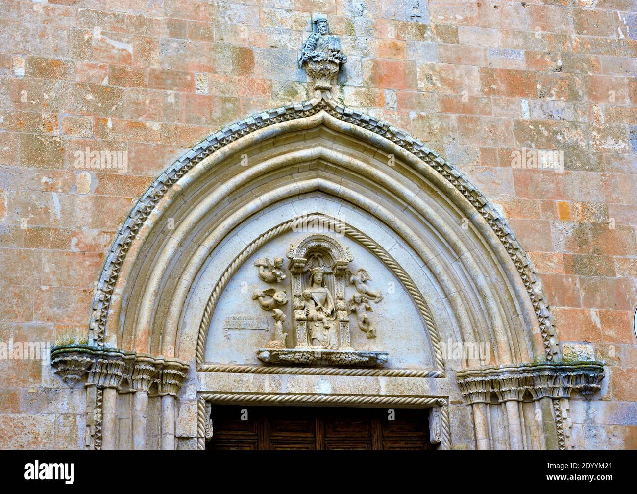 cathedral church built in the fifteenth century presents the facade in ...