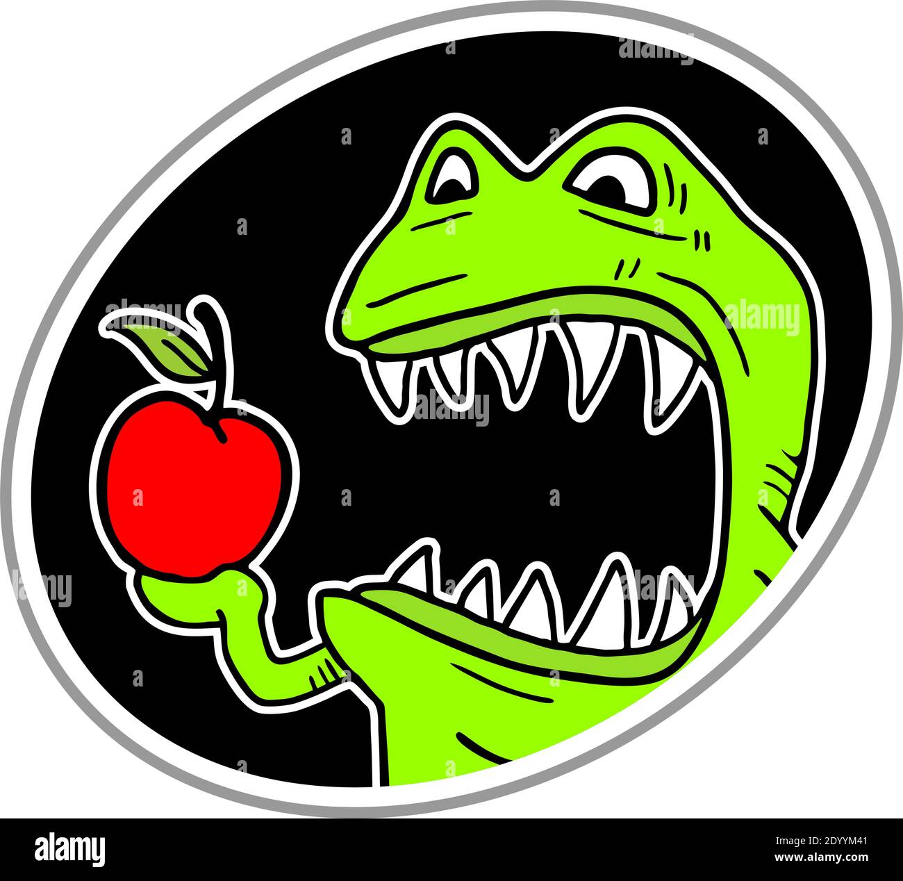 Monster eat apple Stock Vector Image & Art - Alamy