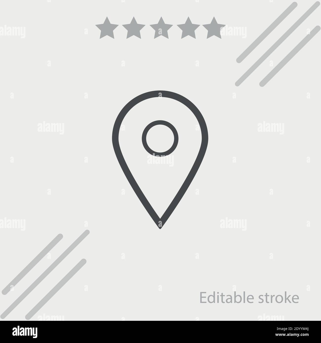 map mark symbol of ios vector icon modern simple vector illustration ...