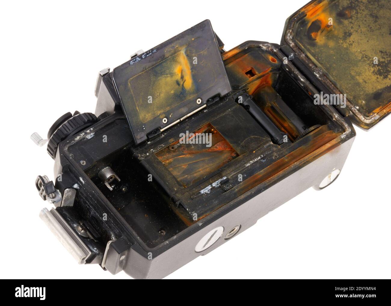 Open old, water damaged, underwater camera Stock Photo - Alamy