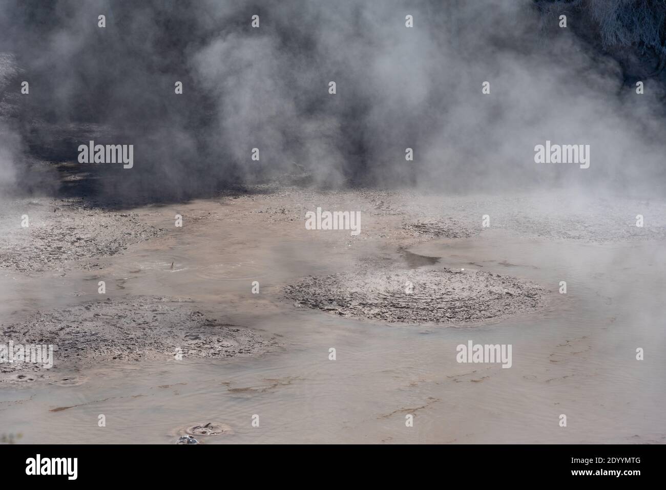 Mud pools at Wai-O-Tapu at New Zealand Stock Photo - Alamy