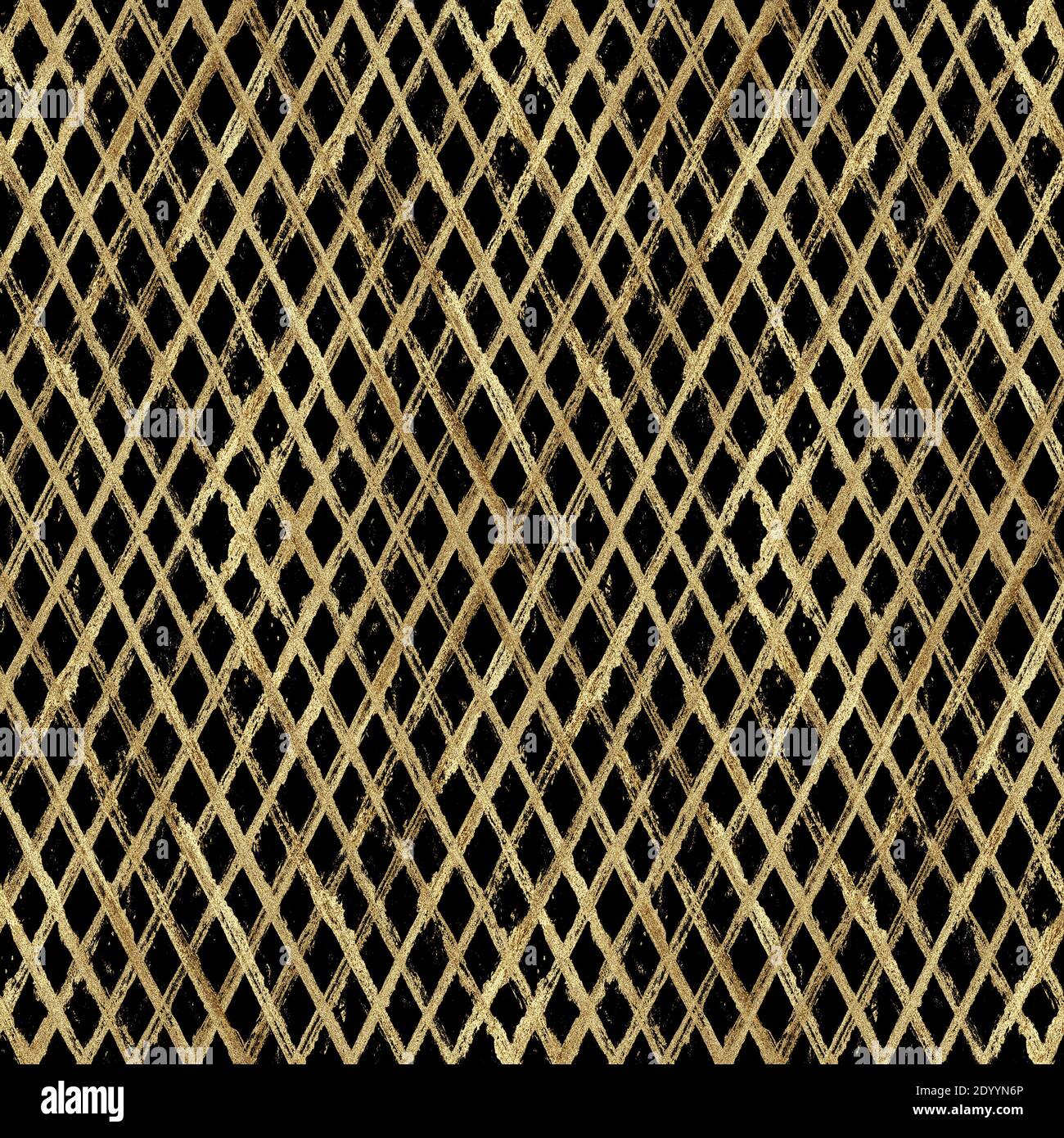 Abstract grunge seamless pattern with golden glittering acrylic paint ...