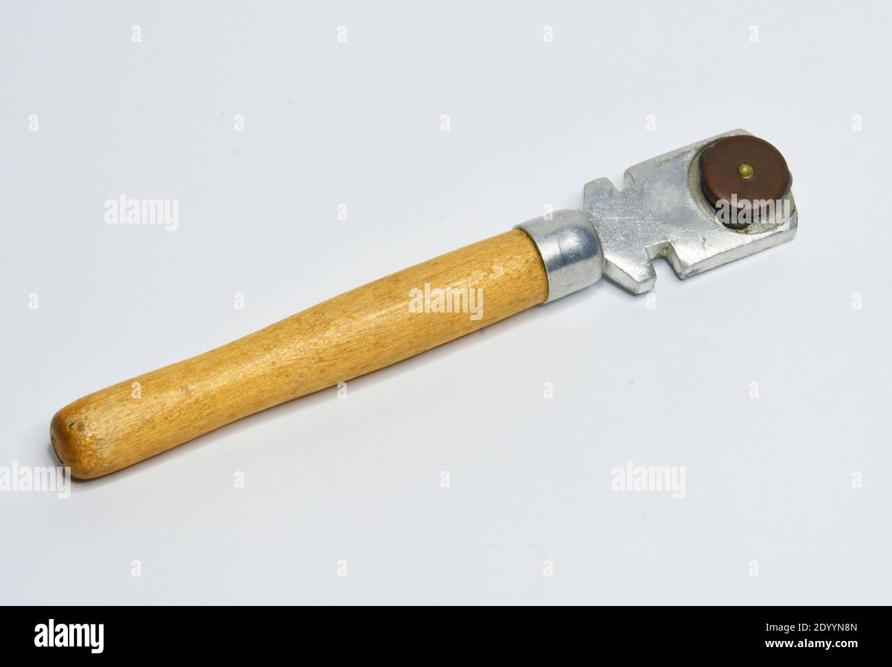 Glass cutter made of metal with wooden handle Stock Photo - Alamy