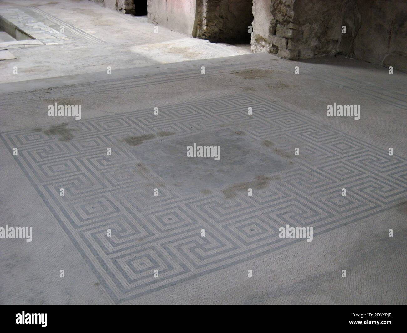 Mosaic Floor of Ancient Pompeii in Naples Italy Stock Photo - Alamy