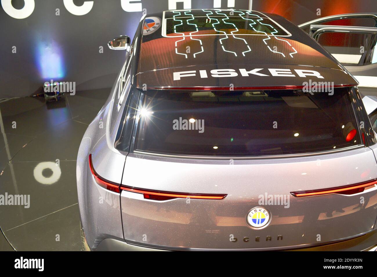 All-electric Fisker Automotive Ocean crossover vehicle, with solar ...