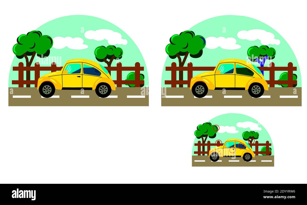 Spot the difference puzzle hi-res stock photography and images - Alamy