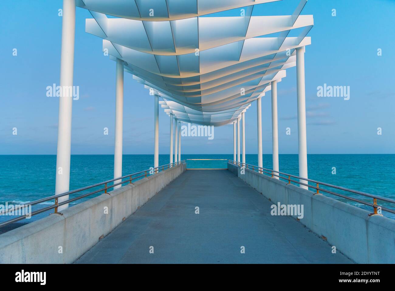 Marine Parade viewing platform in Napier, New Zealand Stock Photo - Alamy