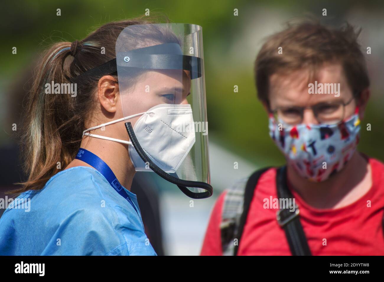 Safety face shield mask hi-res stock photography and images - Alamy