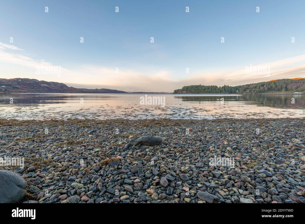 Loch Ewe sun setting [Scotland] Stock Photo - Alamy