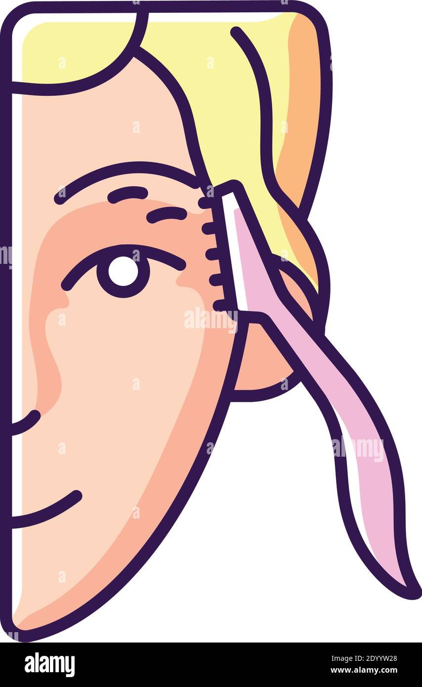 Woman razor icon outline Stock Vector Images - Alamy