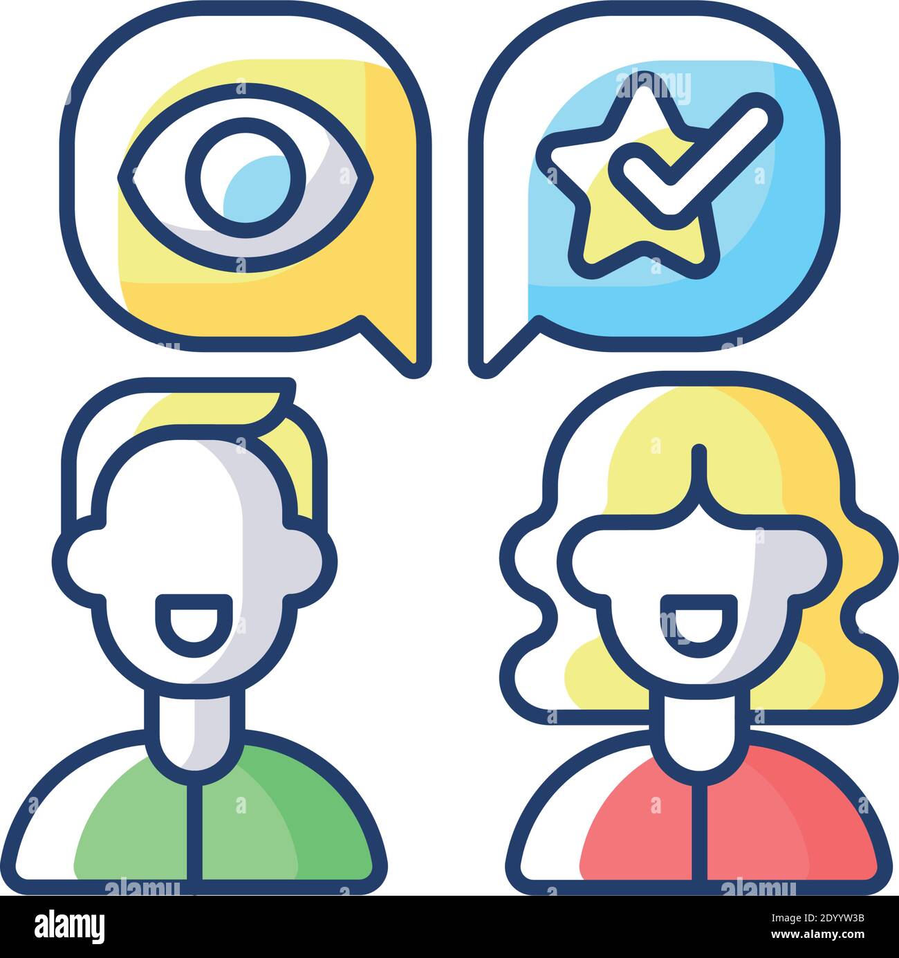 Word of mouth marketing RGB color icon Stock Vector Image & Art - Alamy