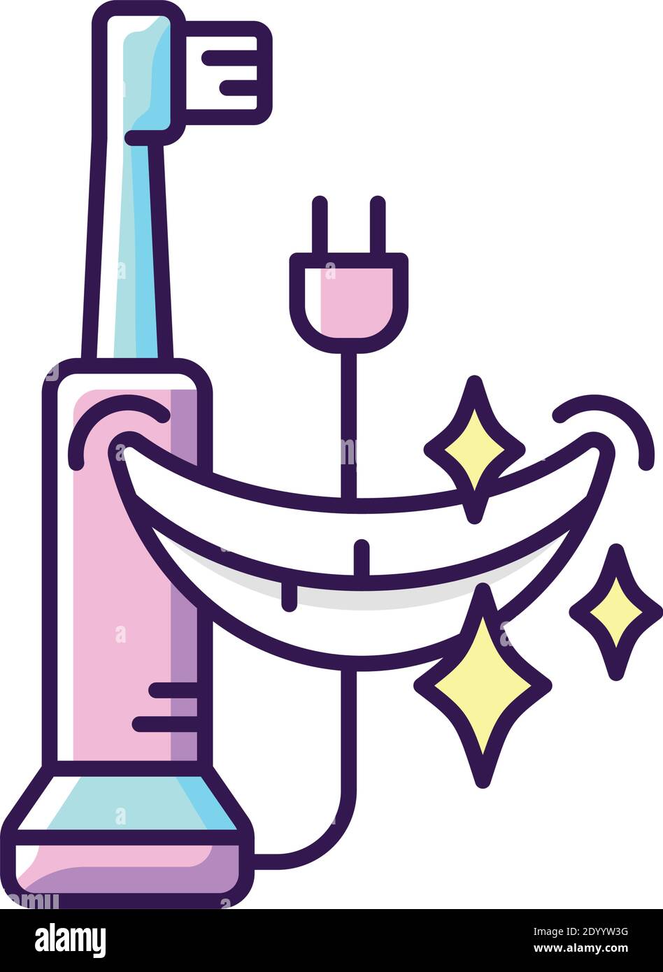 Electric toothbrush RGB color icon Stock Vector Image & Art - Alamy