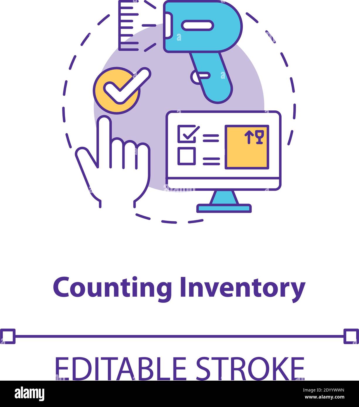 Counting inventory concept icon Stock Vector Image & Art - Alamy