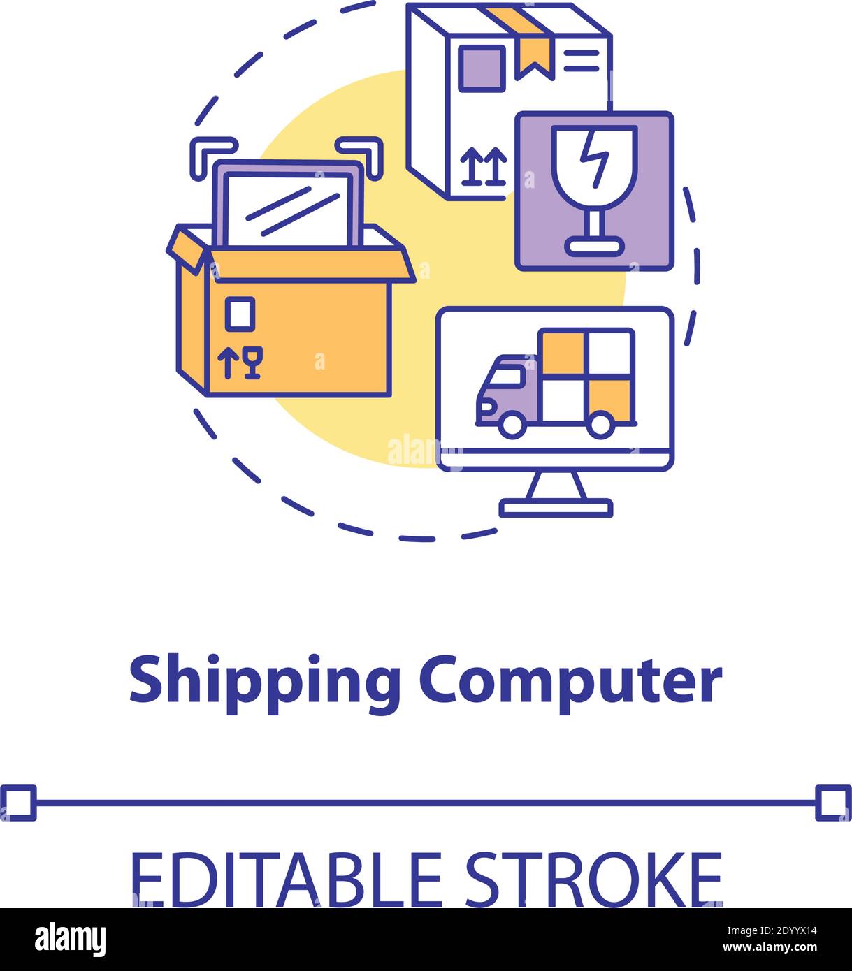 Shipping computer concept icon Stock Vector Image & Art - Alamy