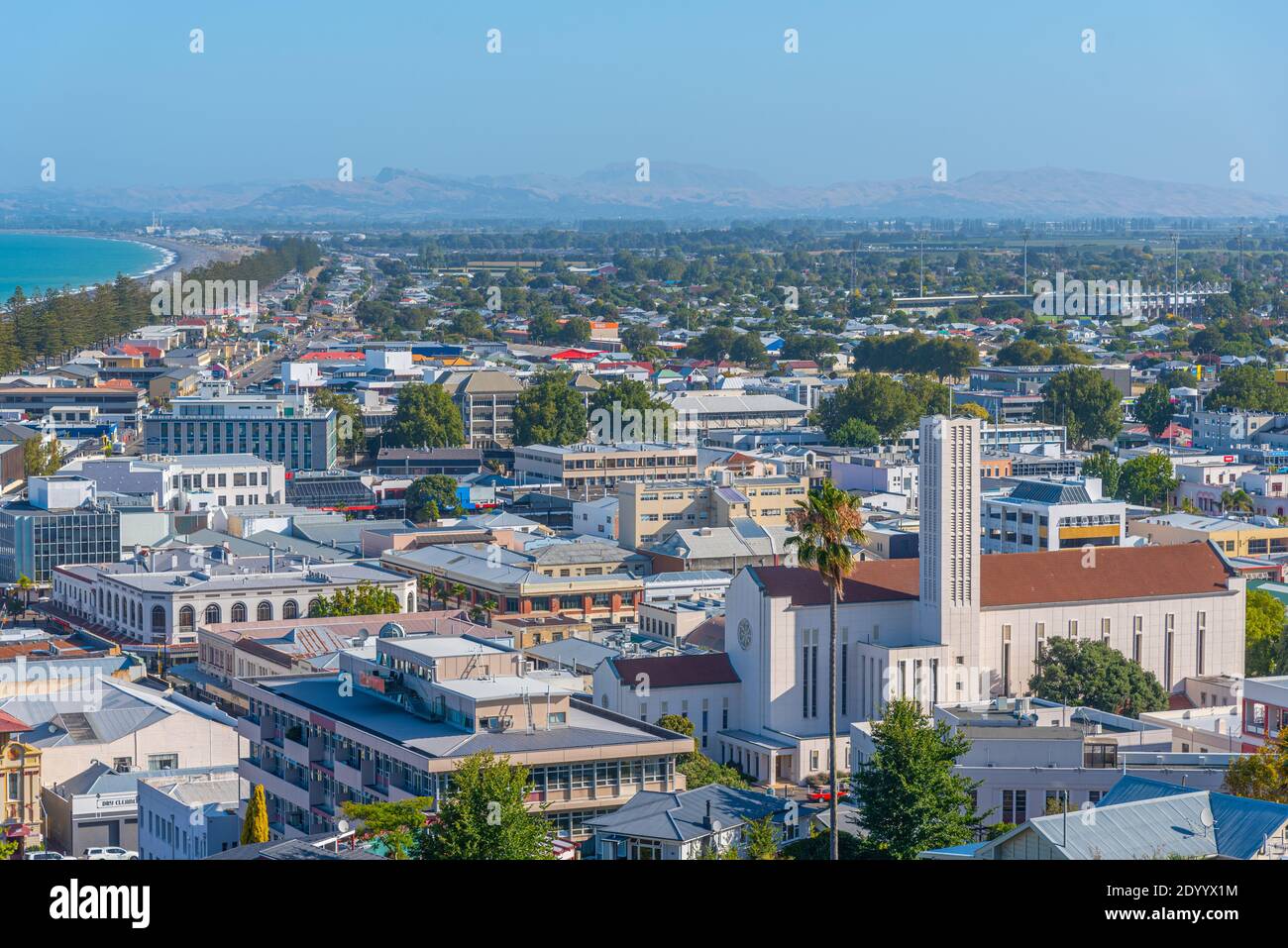 Aerial view of Waiapu Cathedral in Napier, New Zealand Stock Photo - Alamy