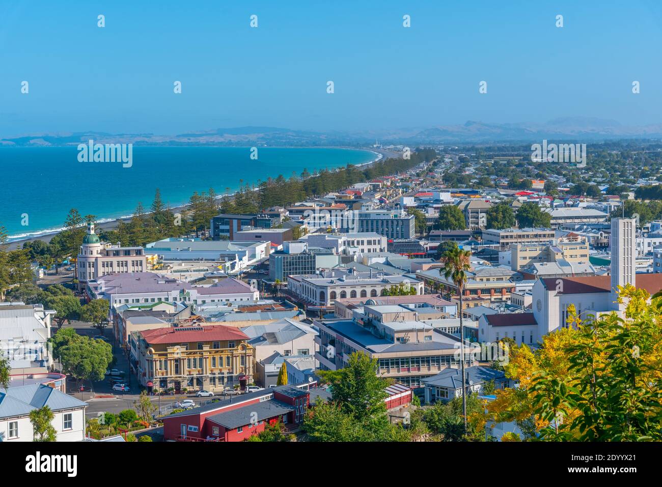 Aerial view of Napier, New Zealand Stock Photo - Alamy