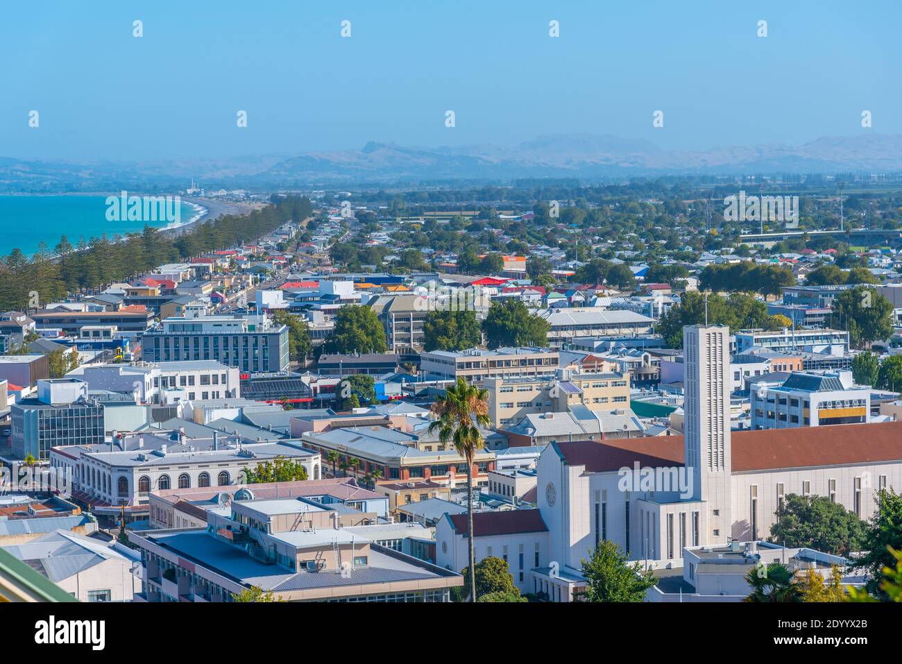Aerial view of Waiapu Cathedral in Napier, New Zealand Stock Photo - Alamy