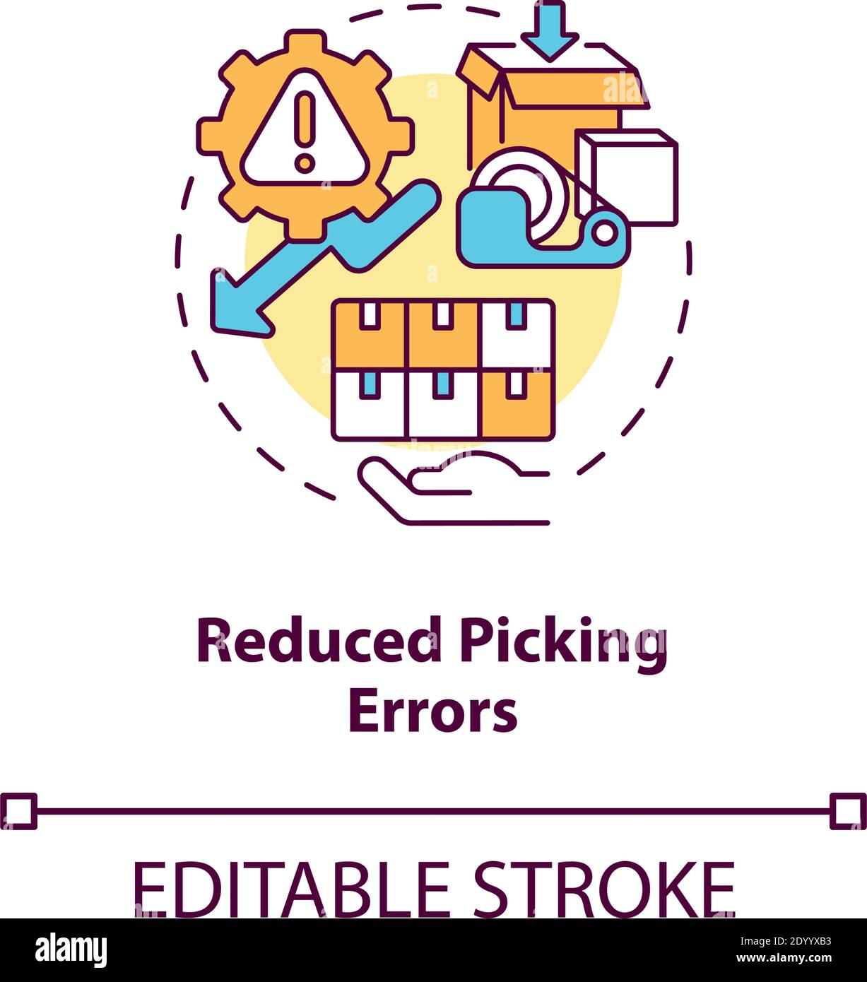 Reduced picking errors concept icon Stock Vector Image & Art - Alamy