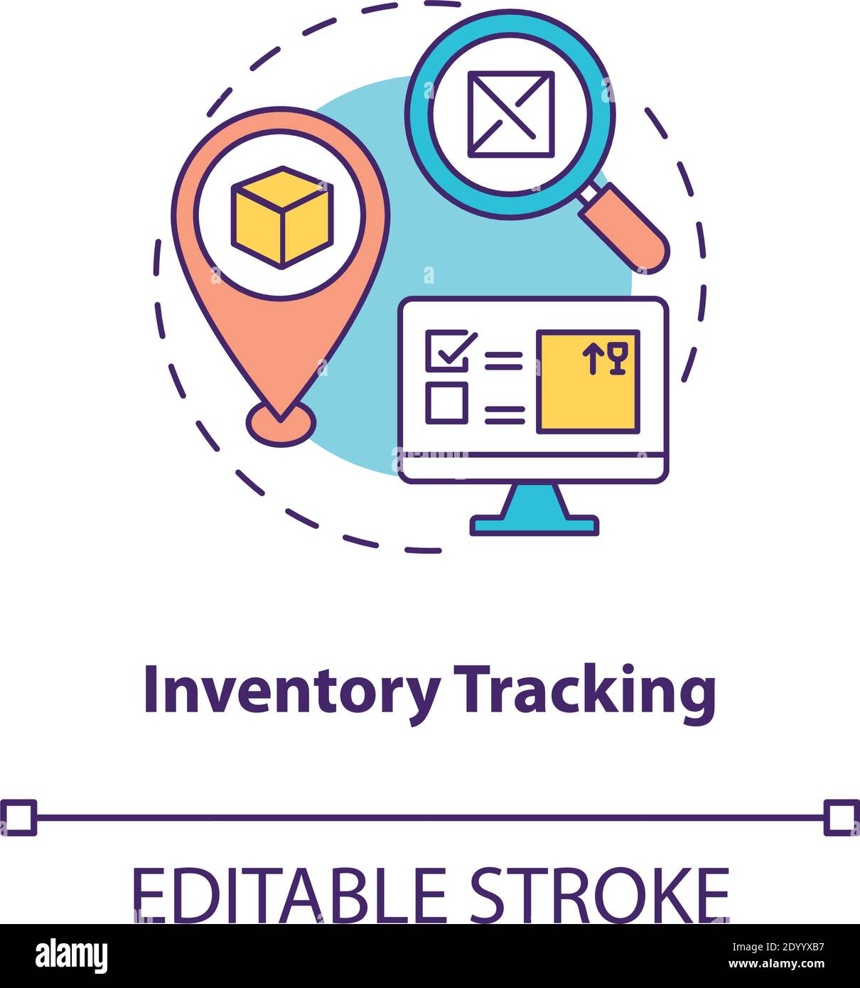 Inventory tracking concept icon Stock Vector Image & Art - Alamy