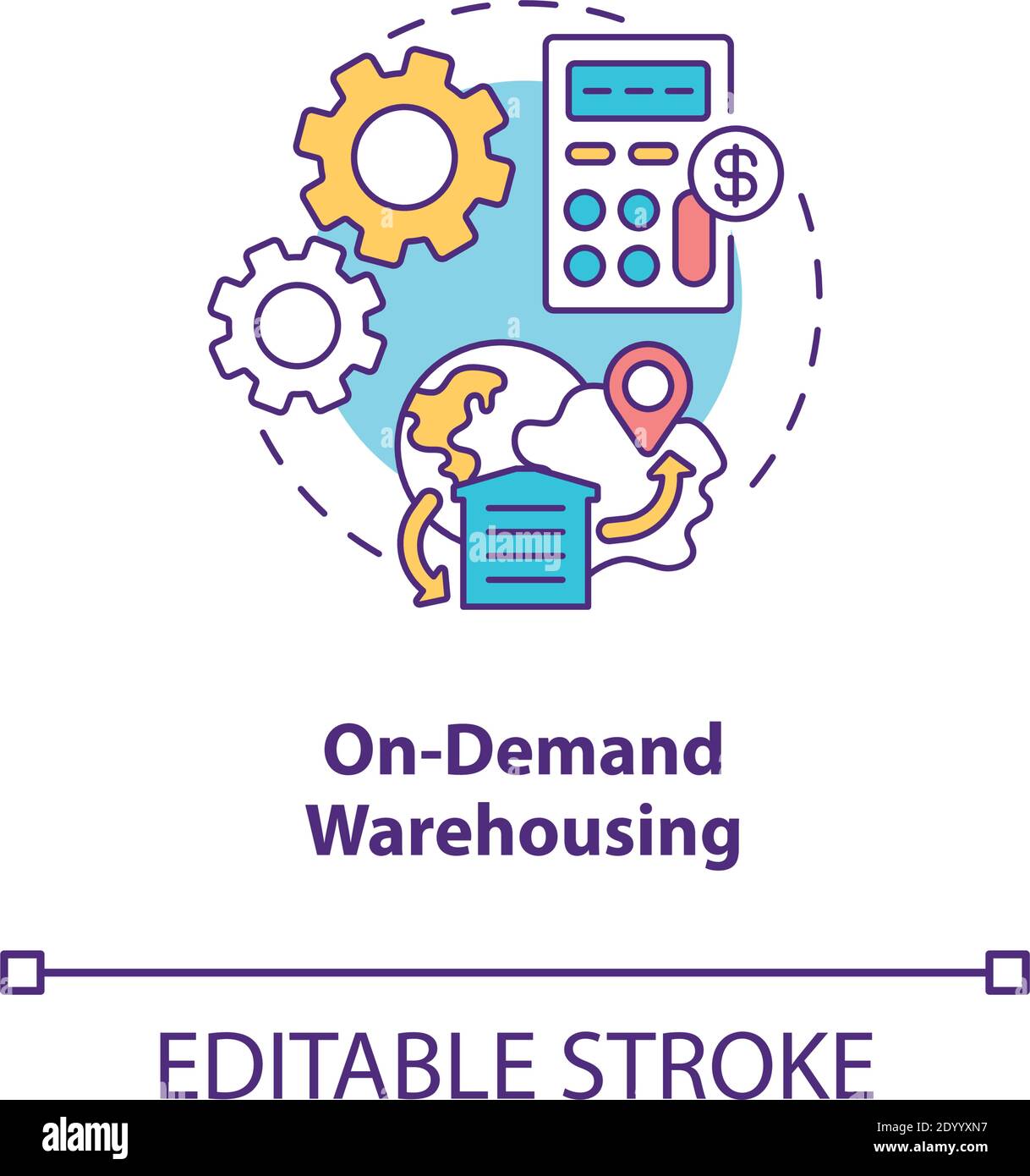 On demand warehousing concept icon Stock Vector Image & Art - Alamy