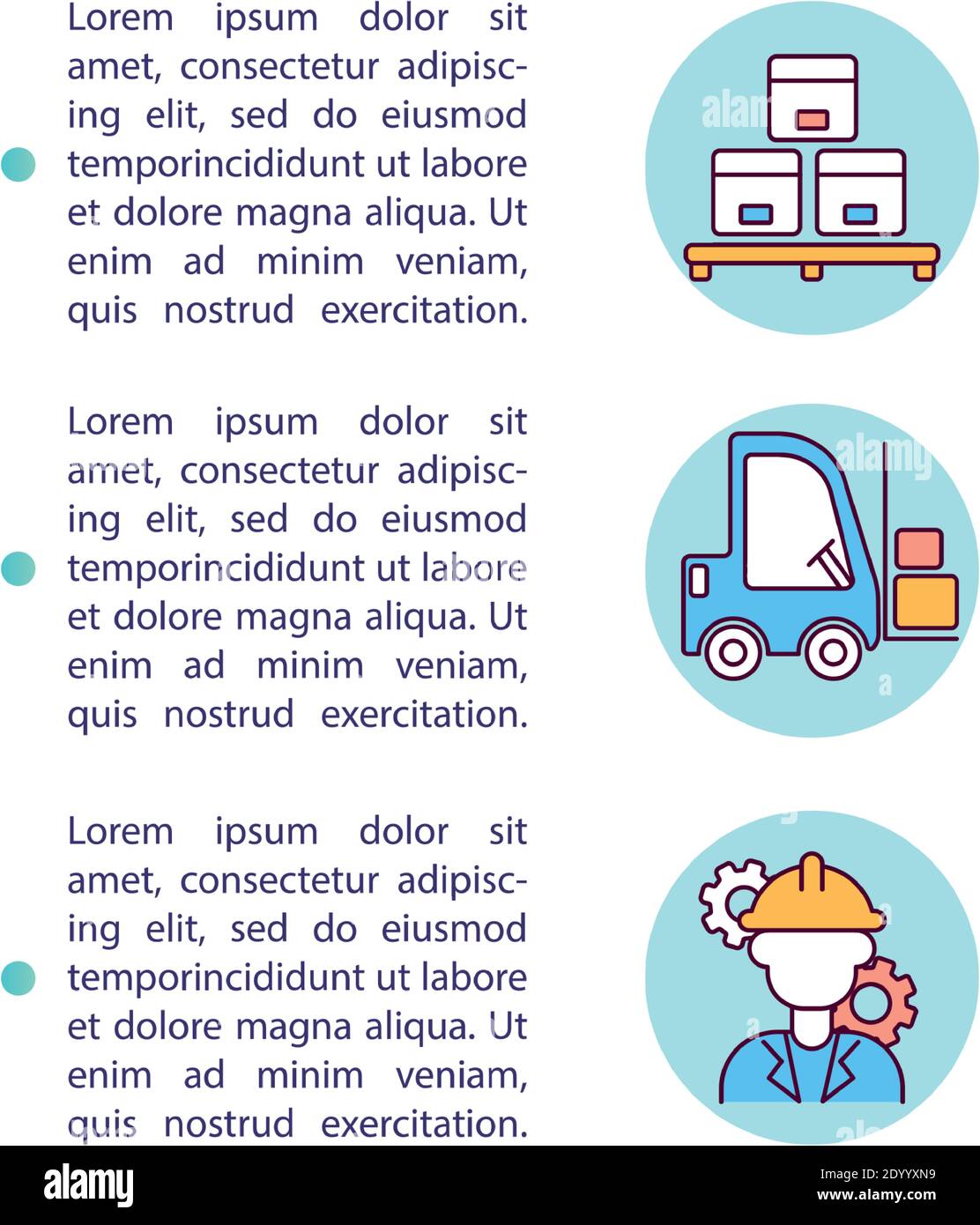 Inventory load in warehouse concept icon with text Stock Vector Image ...