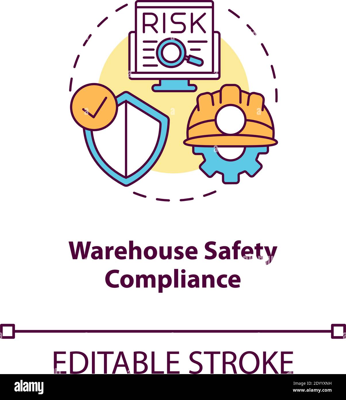 Warehouse safety compliance concept icon Stock Vector Image & Art - Alamy