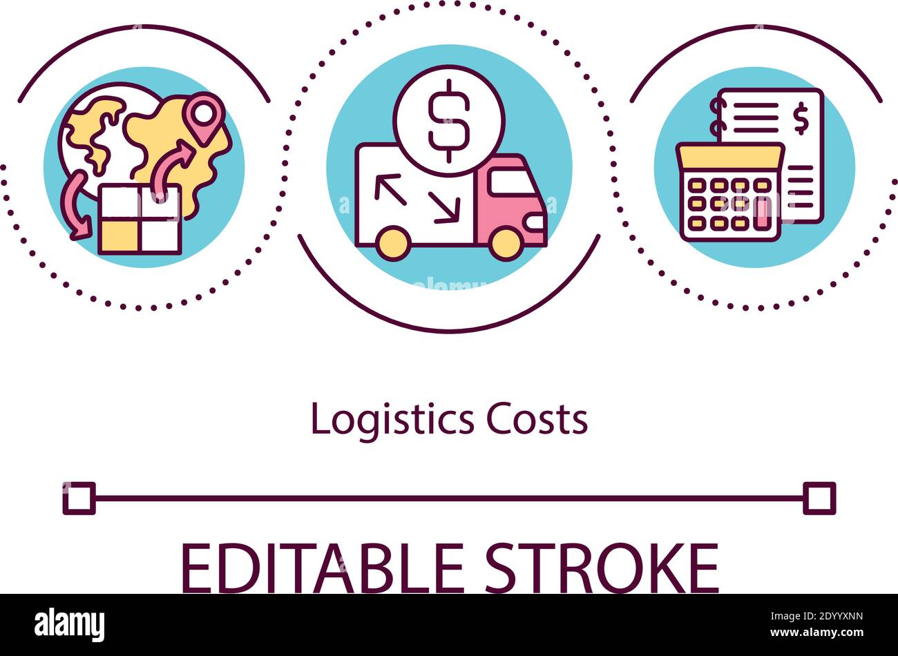 Logistic cost concept icon Stock Vector Image & Art - Alamy
