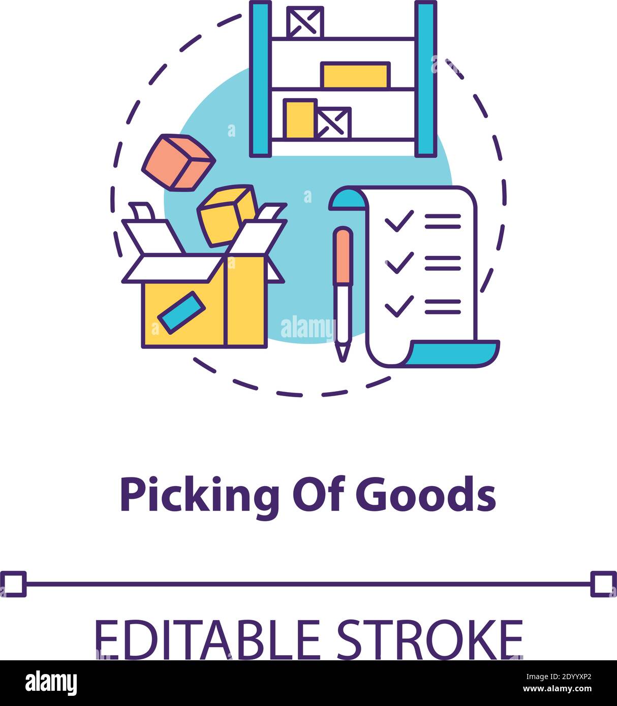 Warehouse distribution order picking Stock Vector Images - Alamy