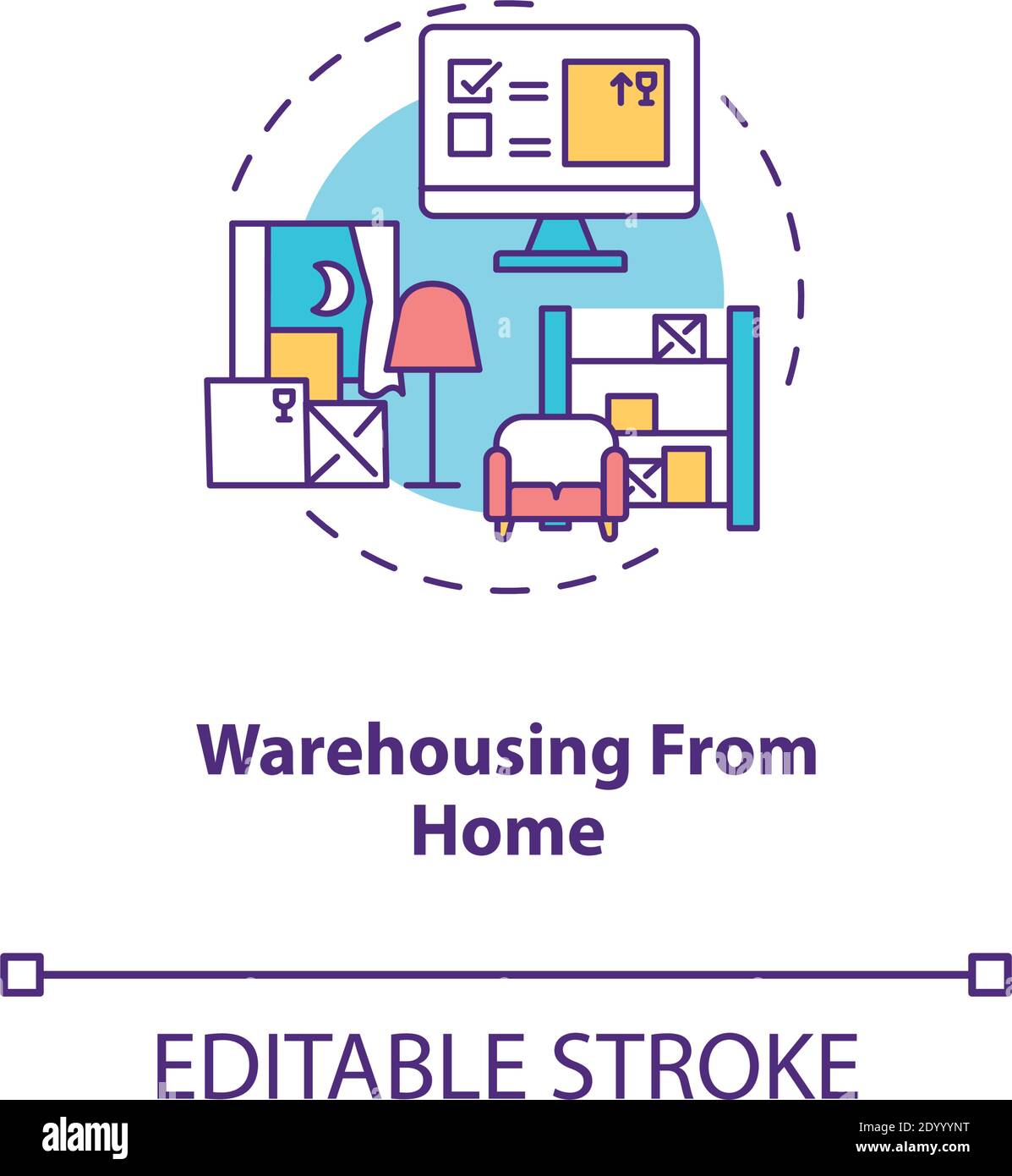 Warehousing from home concept icon Stock Vector Image & Art - Alamy