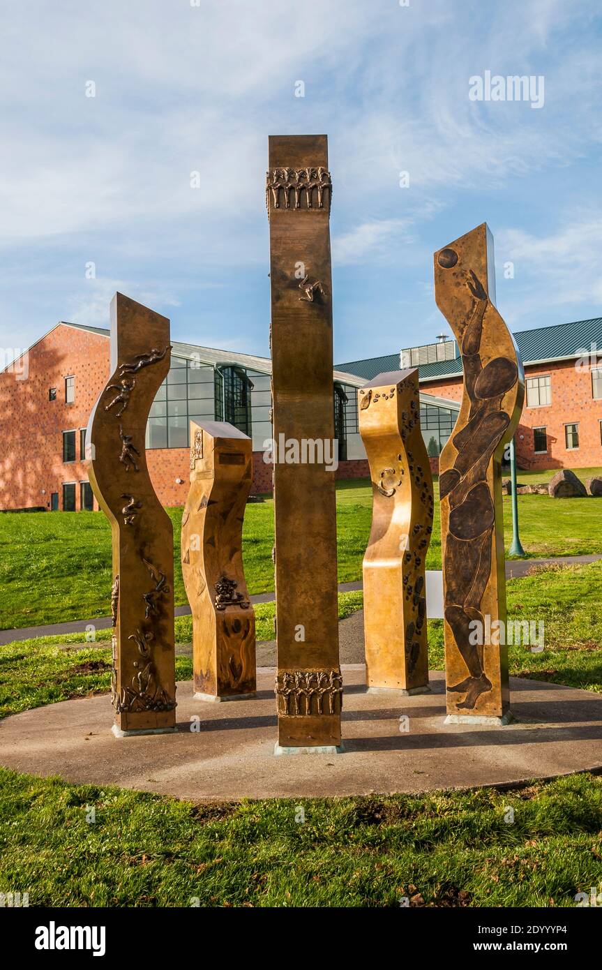"Pillars of Fulfillment," bronze pillars by Women Who Weld at ...