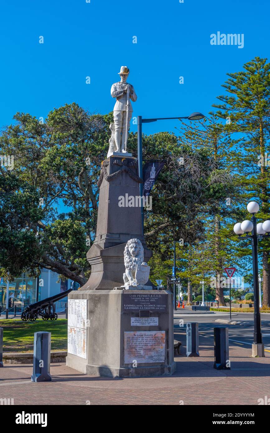 Statue of Lord Plunket in Napier, New Zealand Stock Photo - Alamy