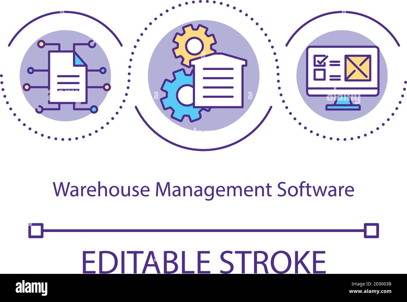 Warehouse management software concept icon Stock Vector Image & Art - Alamy
