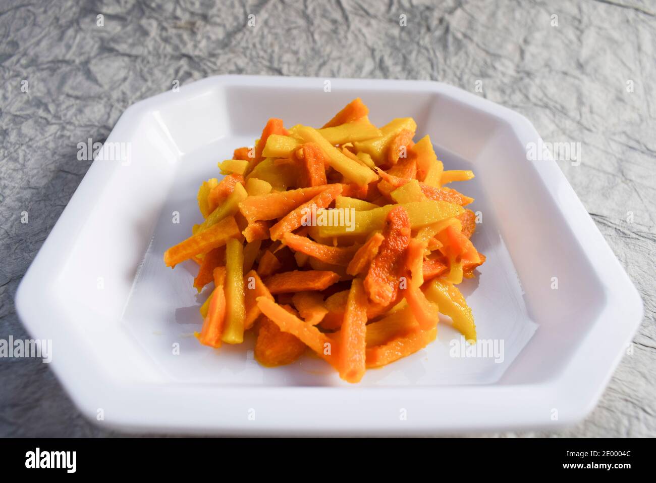 Raw Turmeric pickle made in Gujarat, India during winter season known ...