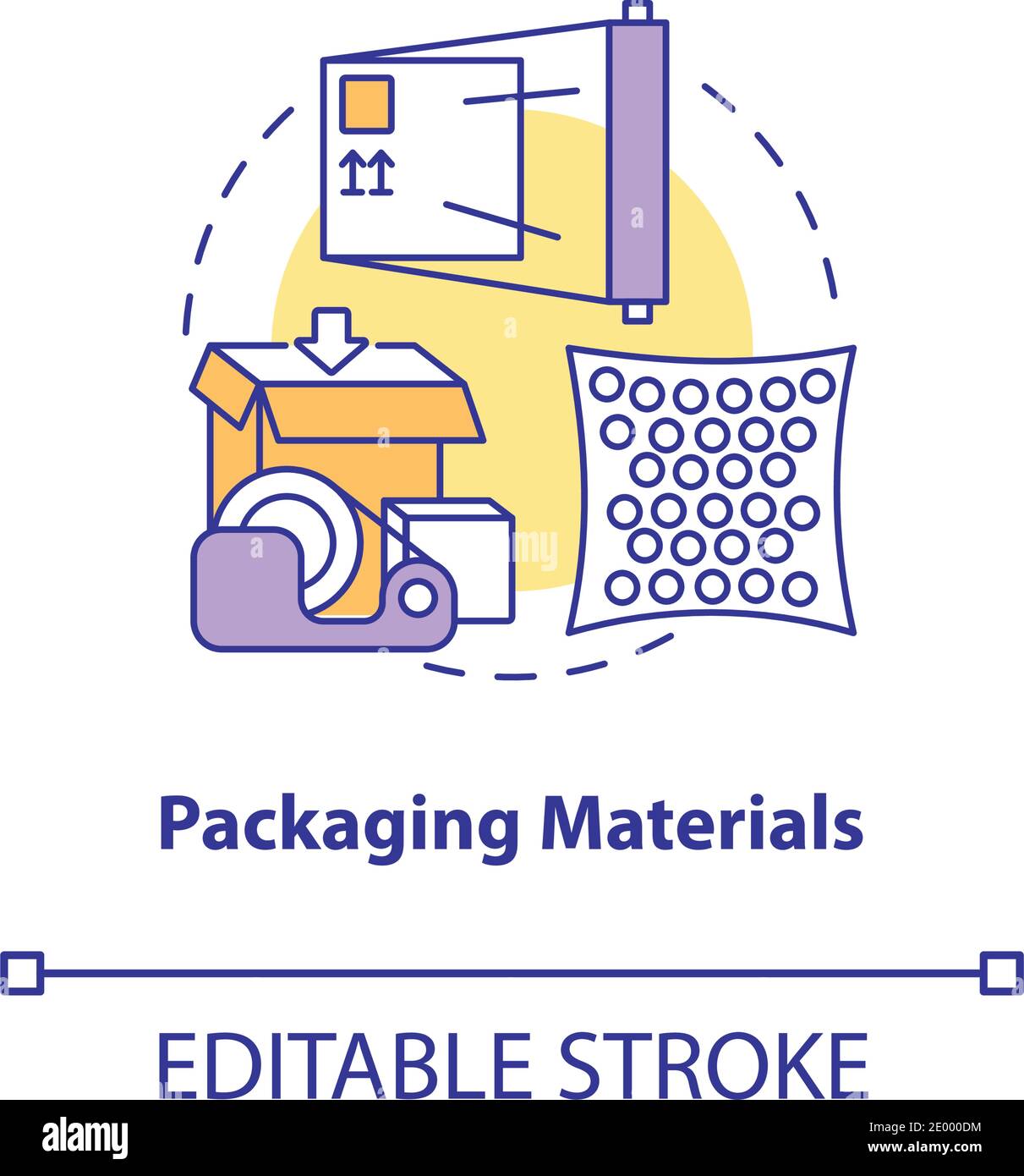 Packaging materials concept icon Stock Vector Image & Art - Alamy