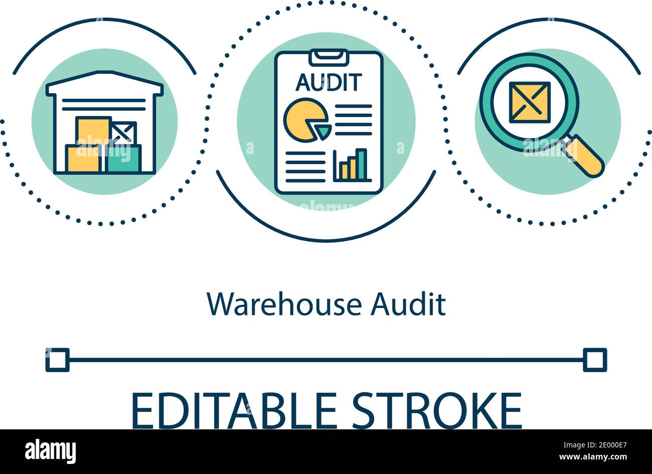 Warehouse audit concept icon Stock Vector Image & Art - Alamy