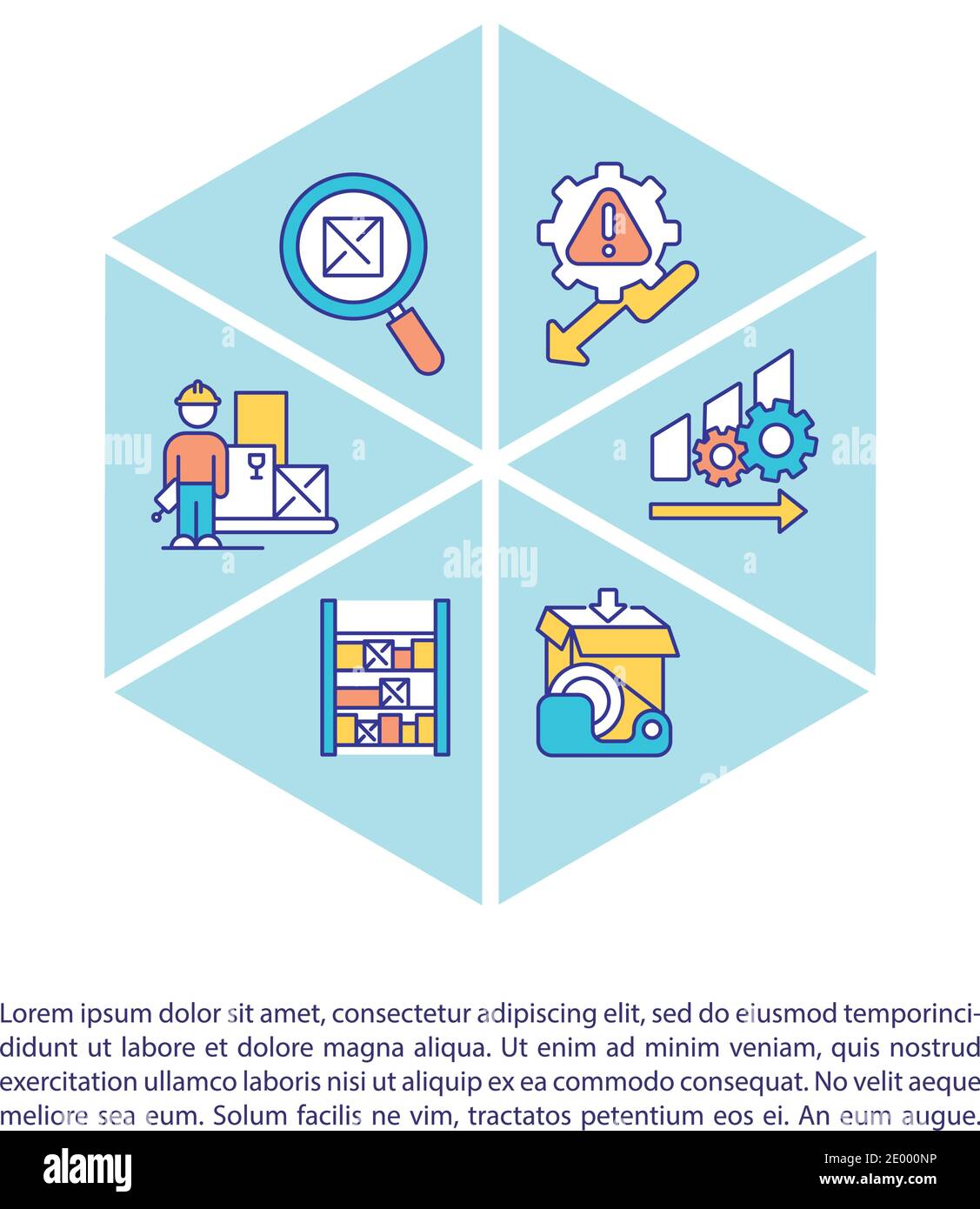 Warehouse work safety concept icon with text Stock Vector Image & Art ...