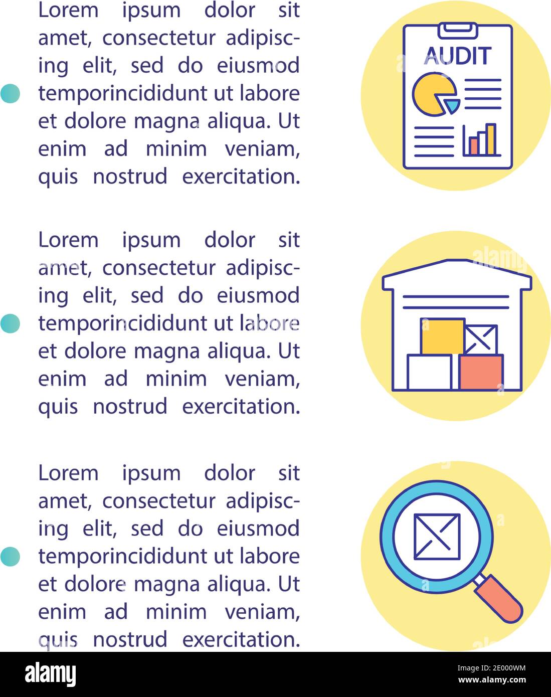 Warehouse inventory concept icon with text Stock Vector Image & Art - Alamy