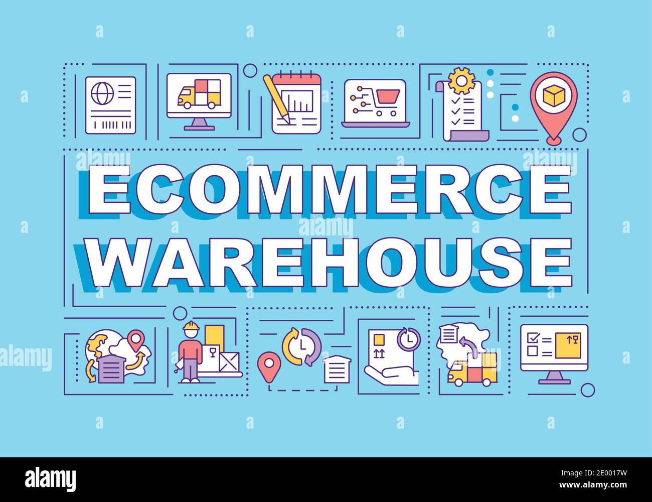 Ecommerce warehouse word concepts banner Stock Vector Image & Art - Alamy