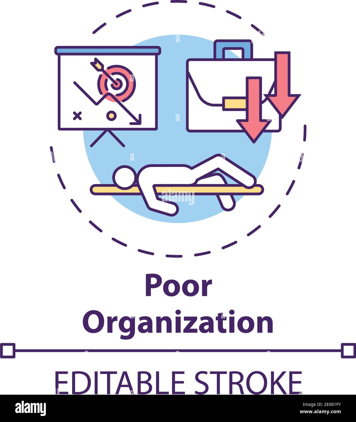 Poor organization concept icon Stock Vector Image & Art - Alamy