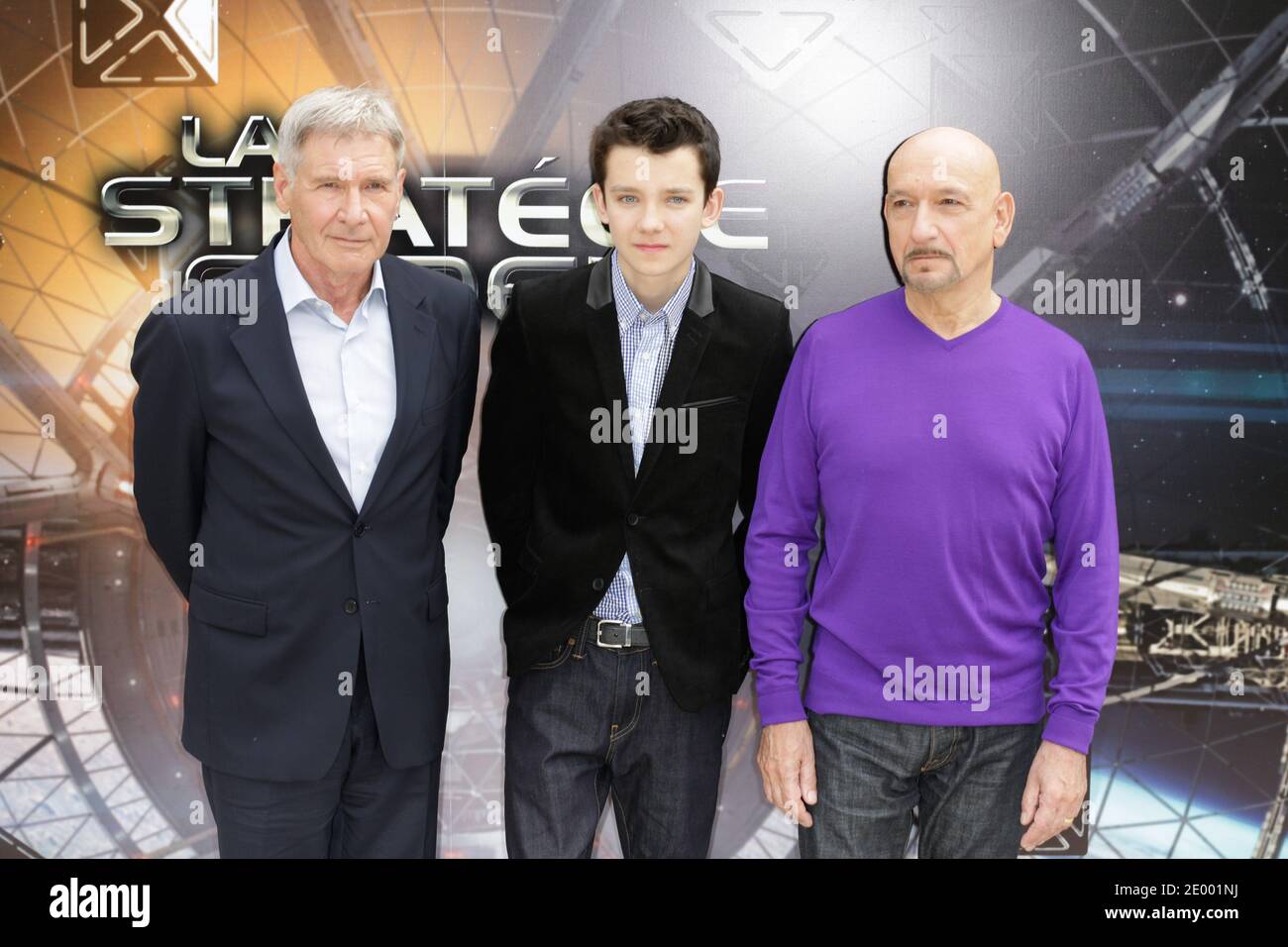 Harrison Ford, Asa Butterfield and Sir Ben Kingsley attending the 'La ...
