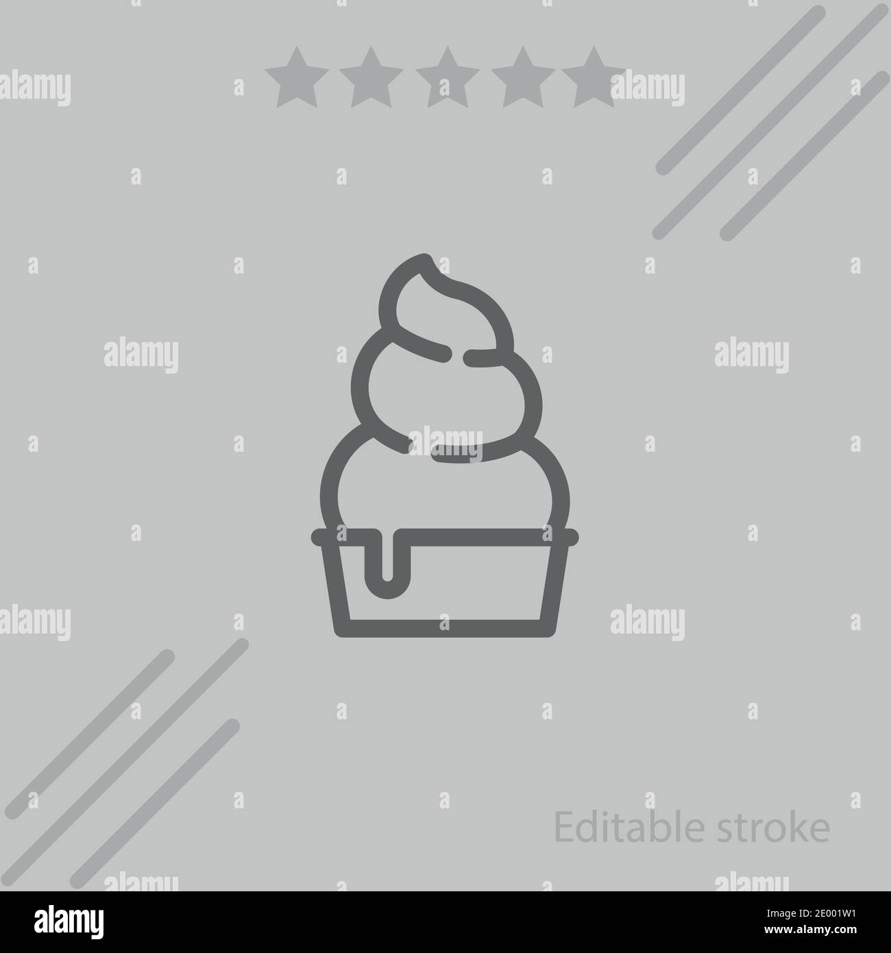 frozen yogurt vector icon modern simple vector illustration Stock ...