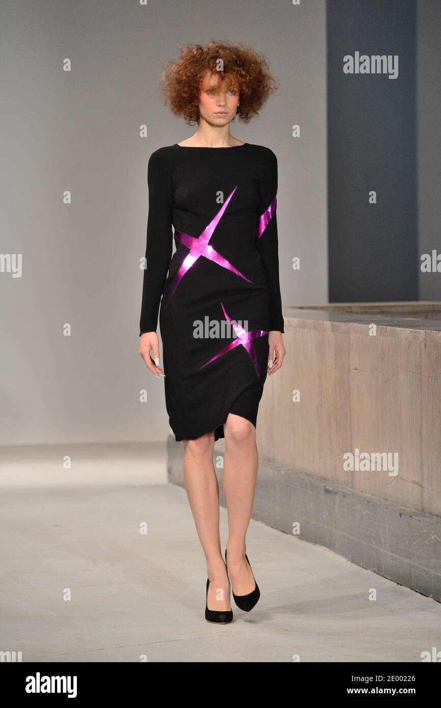 A model displays a creation by designer Gosia Baczynska for her Spring ...