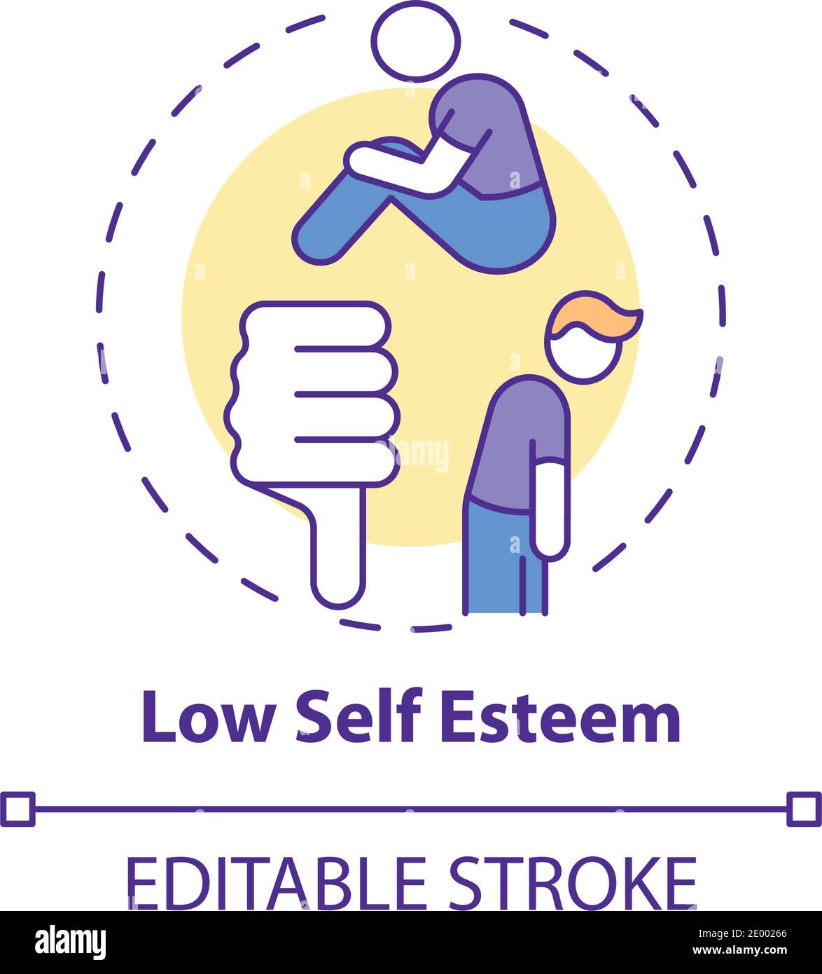 Low self esteem concept icon Stock Vector Image & Art - Alamy Low self esteem concept icon Stock Vector Image & Art - Alamy