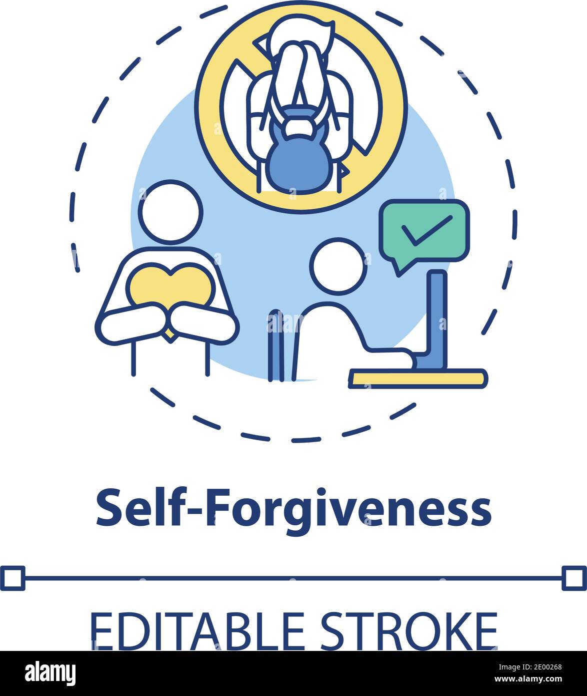 Self-forgiveness concept icon Stock Vector Image & Art - Alamy