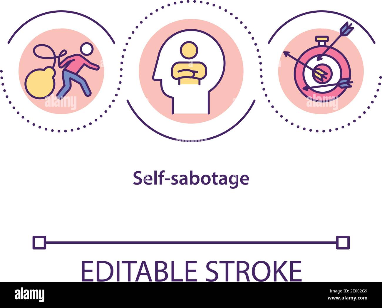 Self sabotage concept icon Stock Vector Image & Art - Alamy