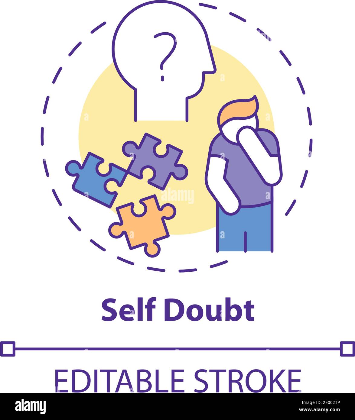 Self-doubt concept icon Stock Vector Image & Art - Alamy