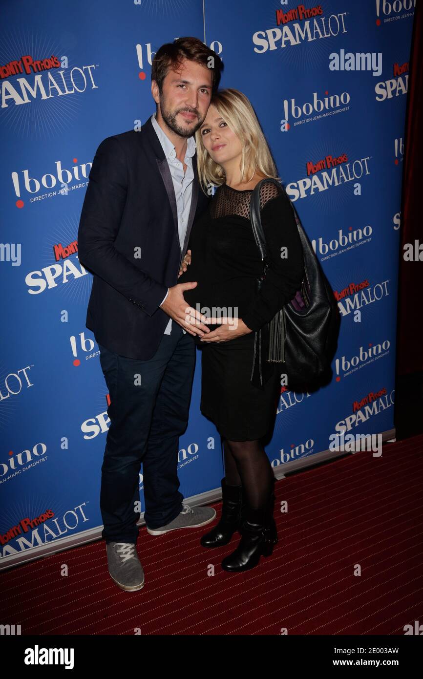 Marie Inbona and her husband attending the premiere of Spamalot held at ...