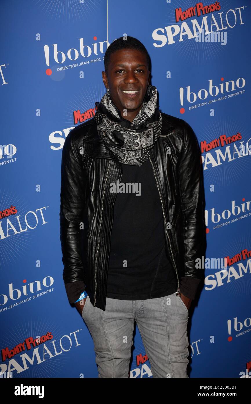 David Baiot attending the premiere of Spamalot held at Bobino in Paris ...